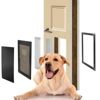 China Durable Silver Aluminum PET Door Large Medium / Small Cat Flap Door for sale