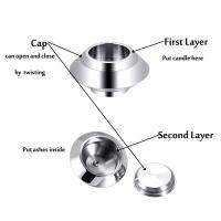 China Custom Aluminum CNC Machining Part Cremation Urn Memorial Keepsake Candle Holder Ashes Locket Free Logo Engrave for sale