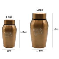 China Custom Aluminum CNC Machining Part Memorial Jar Cat Dog Funeral Supplies Sealed Stainless Steel Pet Urn for sale