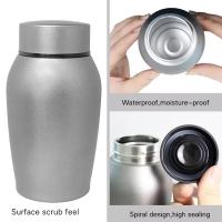 China Custom Aluminum CNC Machining Part Memorial Jar Cat Dog Funeral Supplies Sealed Stainless Steel Pet Urn for sale