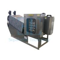 China 1kW Screw Press Sludge Dewatering Machine 0.8-12m3/h Capacity for sale