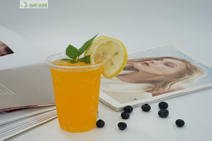 Transparent 12oz 90mm Biodegradable PLA Cups Compostable 0
