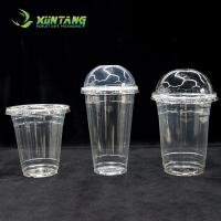 China Milkshakes Compostable PLA Cups , 12oz 117mm Biodegradable Smoothie Cups With Lids for sale