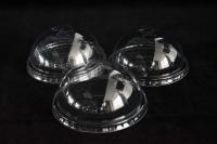 China Dome 98mm Transparent PLA Lids Disposable Biodegradable for sale