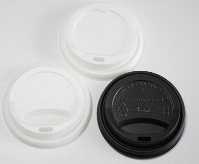 China Black Disposable Biodegradable 85mm PLA Lids Parties for sale