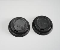 China Black 80mm Hot Drink Compostable Cup Lids Restaurants for sale