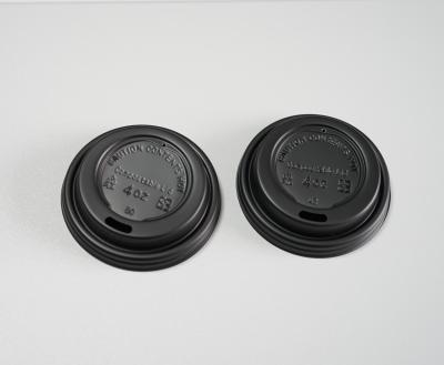 China Black 80mm Hot Drink Compostable Cup Lids Restaurants for sale