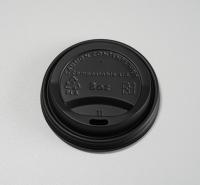 China 100% Compostable Coffee Cup PLA Lids Black 62mm for sale