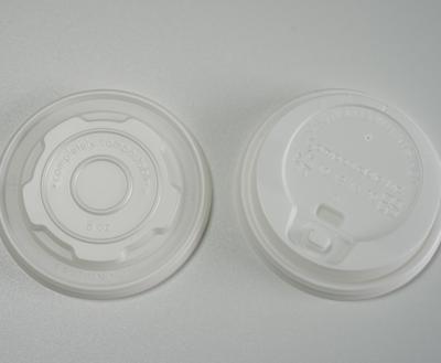China Biodegradable Coffee Cup CPLA Lids 90mm Cold Drink Shop for sale