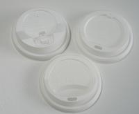 China 90mm Hot Cup PLA Lids Disposable Biodegradable Compostable for sale