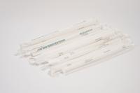 China Pointed 6x230mm Biodegradable PLA Straws With Paper Wrap Beverage Stores for sale