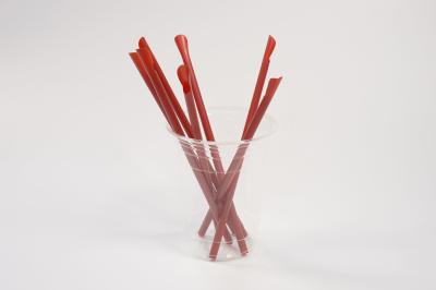 China Takeaway Biodegradable PLA Straws Spoon End Straight 7x210mm for sale