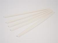 China White Disposable Organic Wheat Straw , 6mm Bamboo Fiber Boba Straws for sale