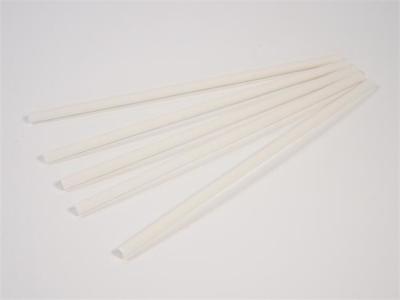 China White Disposable Organic Wheat Straw , 6mm Bamboo Fiber Boba Straws for sale