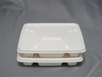 China 4 Compartment Biodegradable Sugarcane Plates for sale