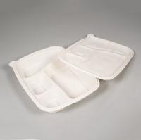 China White Eco Friendly PLA Tableware 203cmx209cmx70cm 3 compartment for sale
