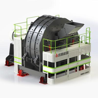 China Pebble Crusher Movable Horizontal Shaft Impactor Crusher For Gravel Processing Plant for sale