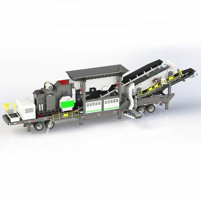 China High Efficiency Tyre Type Mobile Crushing Station 120-180t/H Mining Crushing Machine for sale