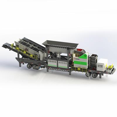 China Electricity Powered Mining Crushing Equipment Iron Ore Crushing Plant Tyre Type for sale