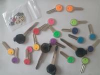 China Multi Colors Titanium Alloy Magnetic Metal Door Key for Supplies Brass Blank Door Lock for sale