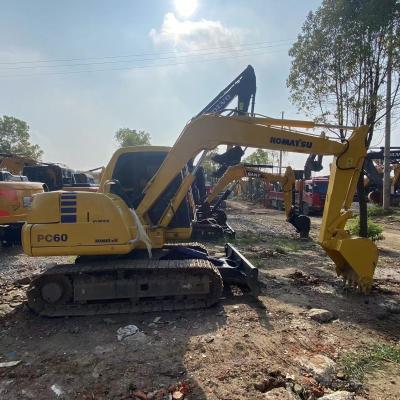 China Komatsu PC60 Hydraulic Mini Crawler Excavator 6 Tons 40.7 kW Wear Resistant Bucket for sale