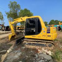 China Komatsu PC60 Hydraulic Mini Crawler Excavator 6 Tons 40.7 kW Wear Resistant Bucket for sale