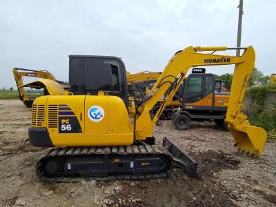 China Used Komatsu PC56 Mini Excavator 5300kg 34.5KW Second Hand 120L Fuel 9rpm for sale