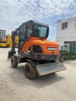 China Used Doosan DX60 Wheel Excavator 6 Ton Digger 42.5KW Engine 5550kg Operating Weight for sale