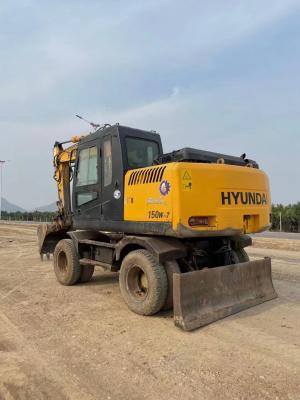 China Hyundai R150W-7 Second Hand Excavator 84KW Engine 135000kg Operating Weight for sale