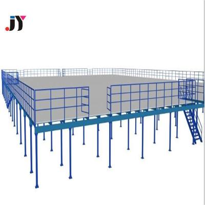 China JY96 Industrial Metal Mezzanine Floor Warehouse Racking Pallet Platform System Storage for sale