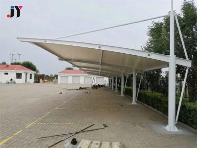 China JY246 Prefabricated Waterproof Canvas Metal Steel Structure Car Garage Design 20-30m2 for sale