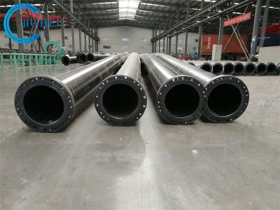 China 11.8m/5.8m Unit Length Wear Resistant UHMWPE Pipe for 16inch Sand/Slurry Cutter Dredging for sale
