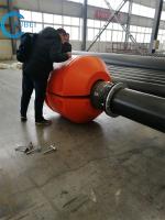 China Yellow Plastic Pipe Floaters with Impact Resistance and 35kg/Cub Inside PU Density for sale