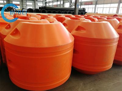 China 14 Inch HDPE Pipe Floats PE Floater with Nuts and Washers Connection Yellow Color for sale