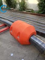 China Yellow Impact Resistant PE Pipe Floater with High Buoyancy and PU Density of 35kg/Cub for sale