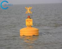 China Inside PU Density 35kg/Cub Solar Power United Lantern PE Mark Buoy with Iala Top Mark for sale