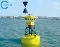 China Inside PU Density 35kg/Cub Solar Power United Lantern PE Mark Buoy with Iala Top Mark for sale
