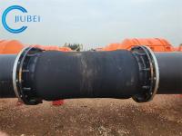 China DN150 Flexible Water Suction and Discharge Rubber Hose with Flange 24inch Diameter for sale