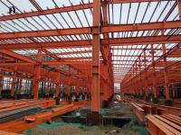 China Hot-Rolled Steel Customizable Sloping Roof Steel Structure Building Warehouse Workshop for sale