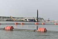 China Customized Request Marine Floating Barrier Buoy Cylinder Type Boat Buoy Dredge Floater for sale