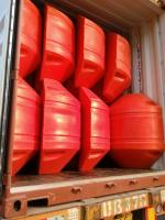 China Customized Request Marine Floating Barrier Buoy Cylinder Type Boat Buoy Dredge Floater for sale