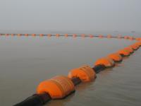China Customized HDPE Assembled Pipe Float Polyethylene Floater for Dredger in Yellow Color for sale