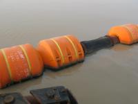 China Customized HDPE Assembled Pipe Float Polyethylene Floater for Dredger in Yellow Color for sale