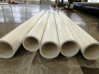 China Food/Chemical Delivery UHMWPE Tube DN300 in White Color with Steel Flanges Connection for sale