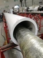 China Food/Chemical Delivery UHMWPE Tube DN300 in White Color with Steel Flanges Connection for sale