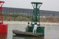 China JB1500 Floating Marine Polyurethane Foam Filled Navigation Buoy with Solar Light for sale