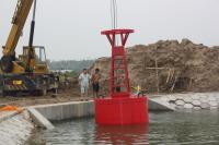 China JB1500 Floating Marine Polyurethane Foam Filled Navigation Buoy with Solar Light for sale