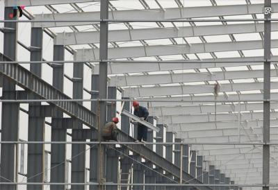China 50m2 Prefabricated Large Span Space Warehouse Steel Roof Truss Space Frame Galpones for sale