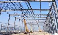 China Detachable Light Heavy Gauge Steel Frame Car Showroom Structure Wall Partition Steel Warehouse for sale