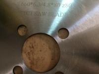China EFFEMAX Carbide Tipped TCT Saw Blade 660mm 6.3mm Cutting Width for Rail Track Cutting for sale